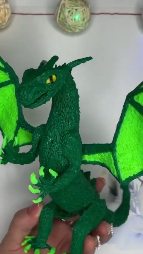 Рисуем 3д ручкой объёмного дракона, часть 2