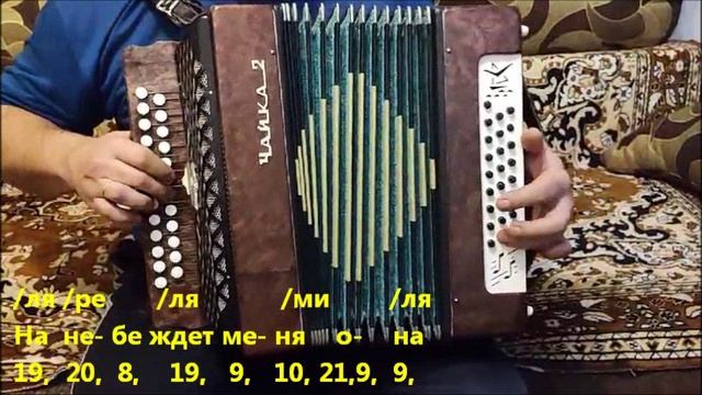 Ты неси меня,река... гр. Любэ. Разбор на гармони.