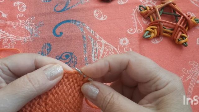 Набор петель для рукава по изнаночным.