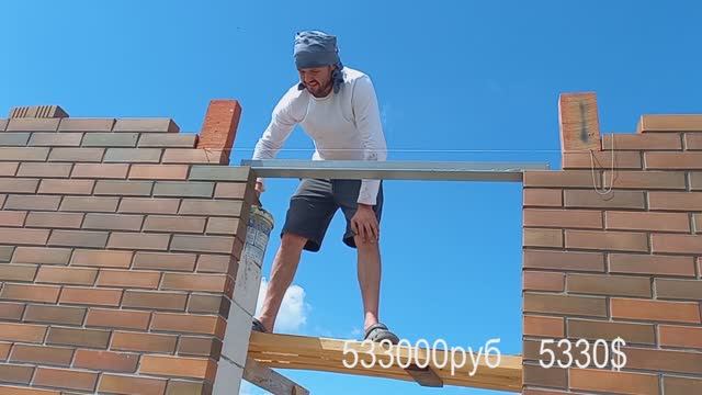 2. Облицовочный кирпич + Газобетон