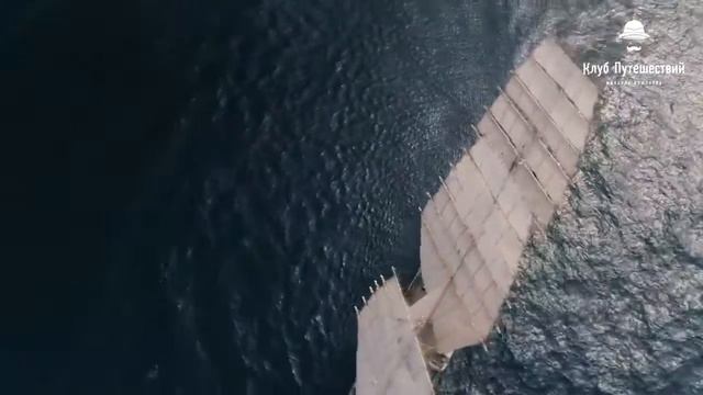 Парусник «Крузенштерн», снятый с помощью дронов