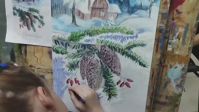 НОВОГОДНЕЕ: ОТКРЫТКИ БЫВАЮТ РАЗНЫЕ | 1 ЧАСТЬ | Работы Учащихся | Готовимся к НОВОМУ ГОДУ 2025