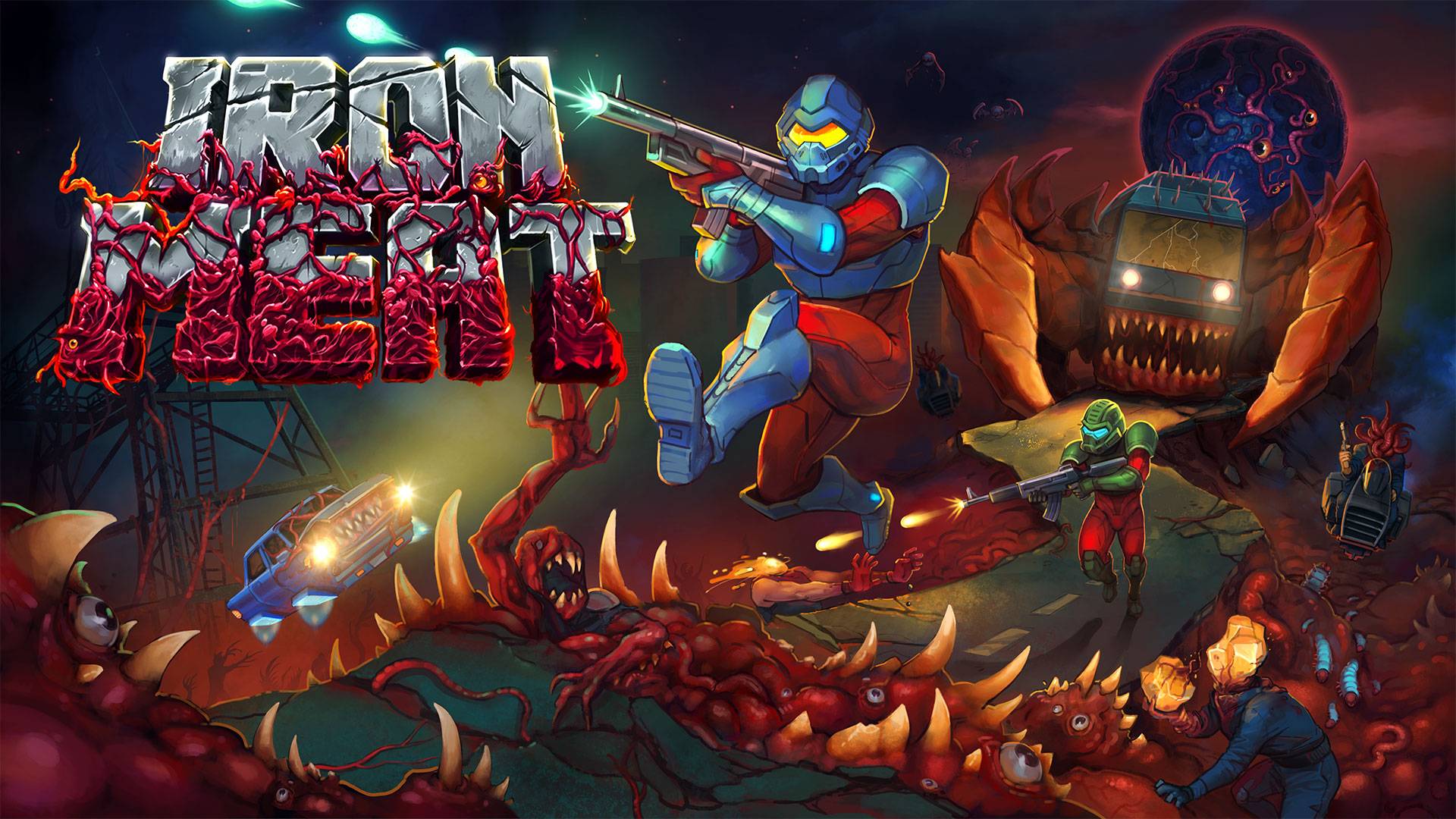 [Рофлострим] Iron Meat - Contra в стиле Doom 😎 Смесь бульдога с носорогом 😂