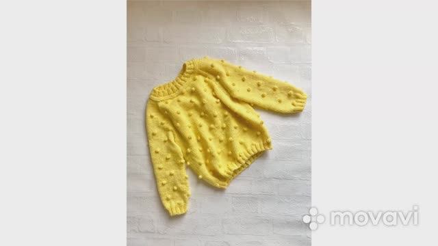 Джемпер с шишечками. Джемпер спицами. Детская кофта спицами.