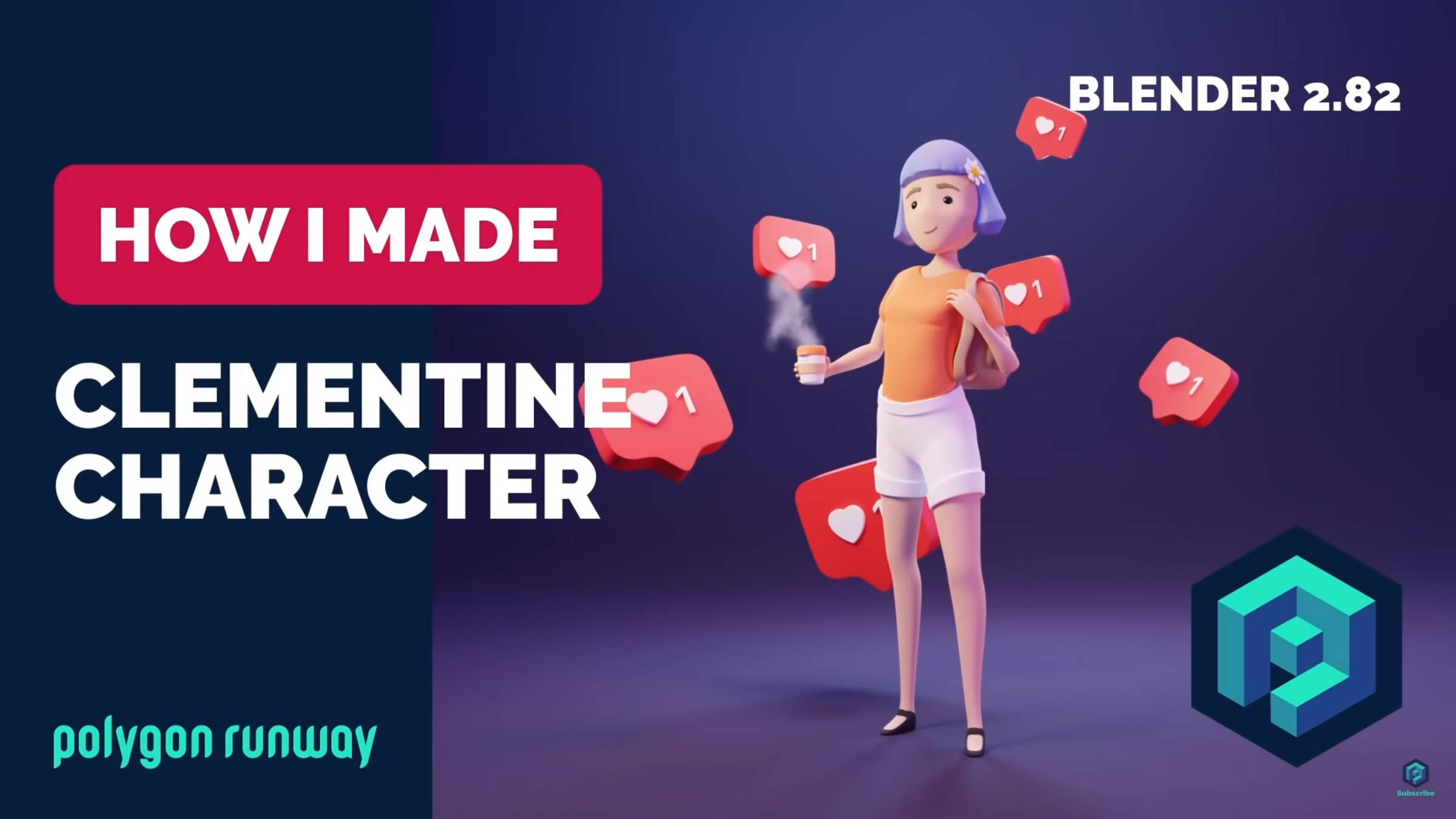 Моделирование и риг персонажа Клементина. Блендер.