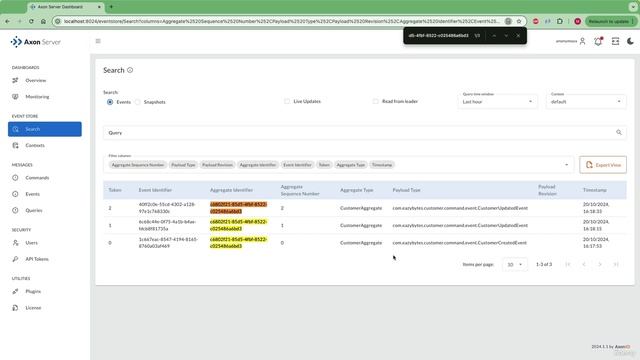 13 -Demo of CQRS and Event Sourcing in customer microservice
