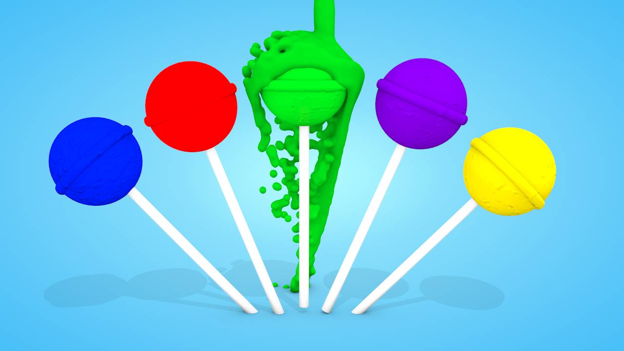 Учим цвета с леденцами для детей