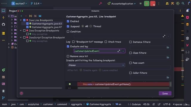 2 -Demo of events replay, when a new Event being stored