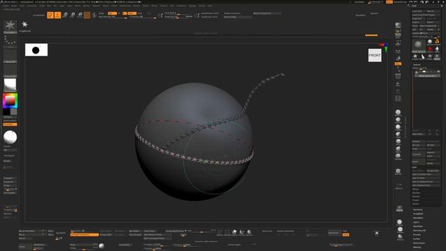 Creating and controlling curve brushes in general and also when making straps in