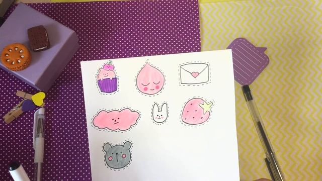 Наклейки для Личного дневника своими руками в КОРЕЙСКОМ стиле Простые идеи для личного дневника