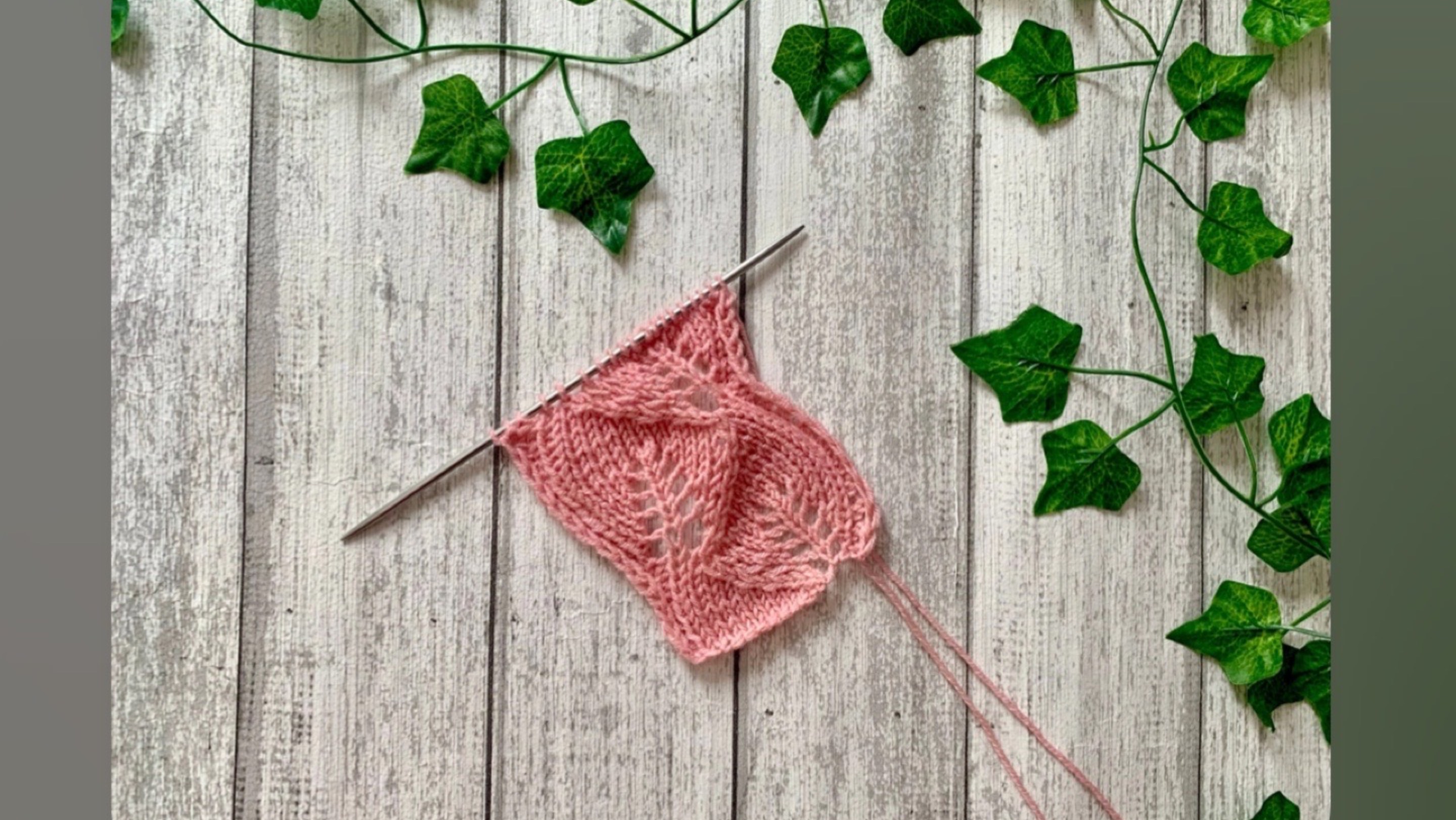 Ажурный узор ЛИСТЬЯ спицами