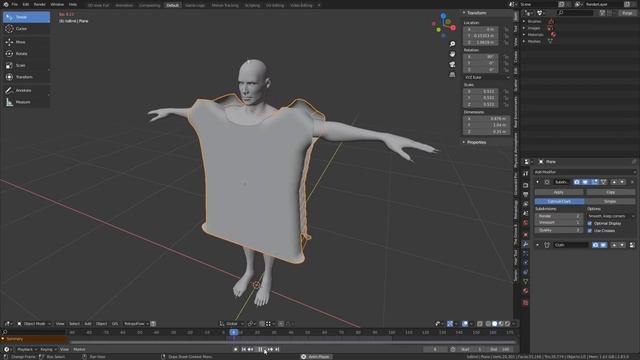 19_How to Quickly Sew Clothing in Blender 2.8