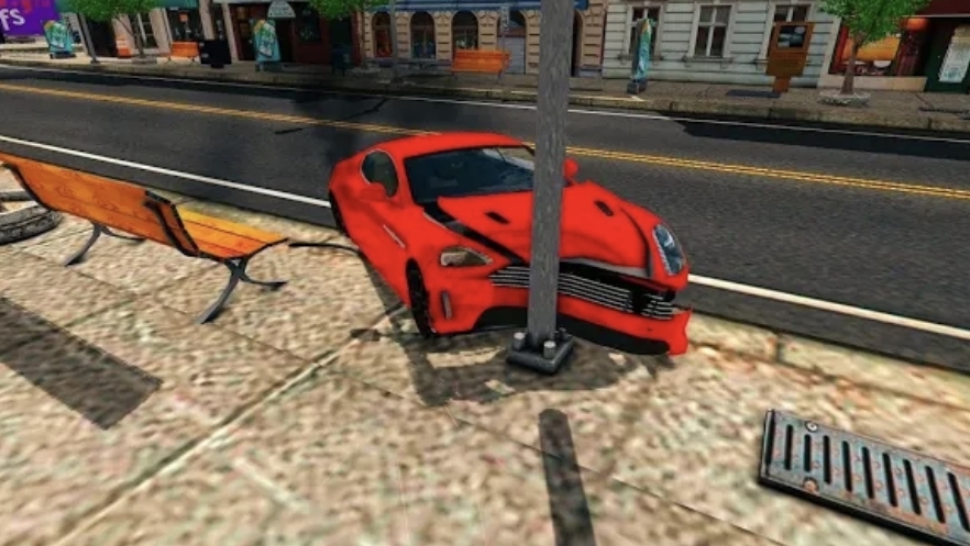 Играю в симулятор автоаварий