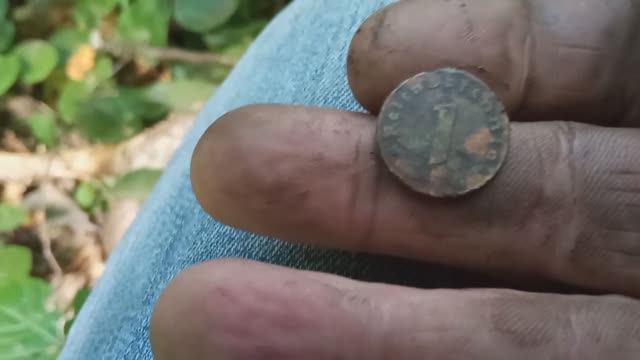 На копе в лесу попалась монетка. 1 рейхспфенниг - Германия