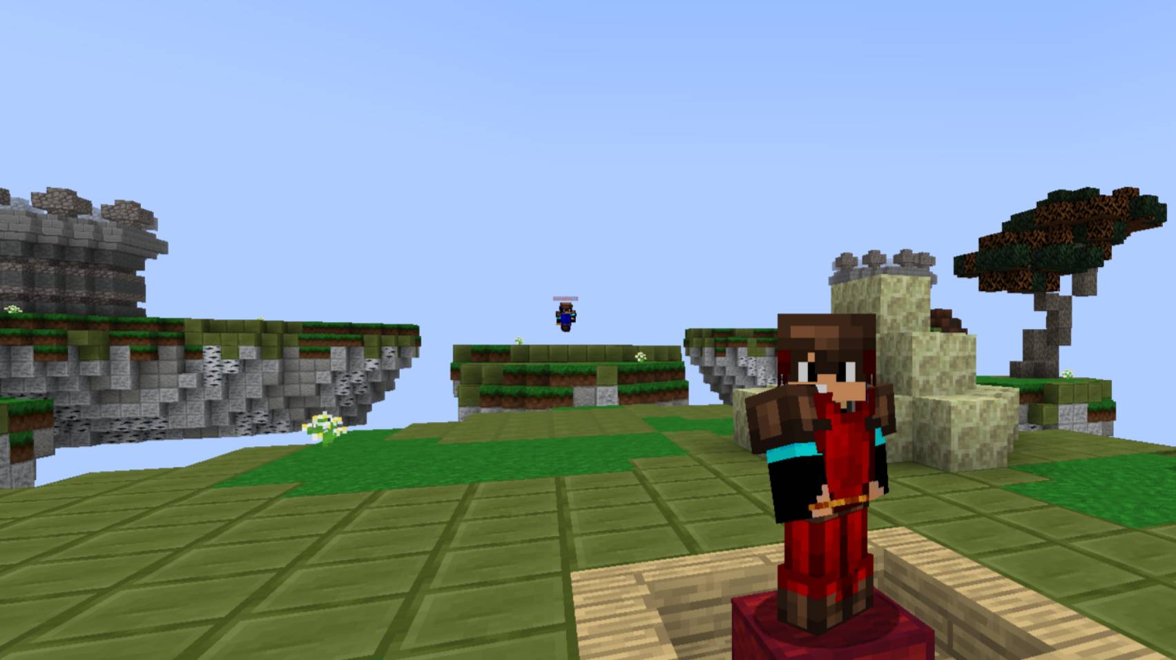 Minecraft фаерболфайт, сделал сейв фаерболом от испуга!