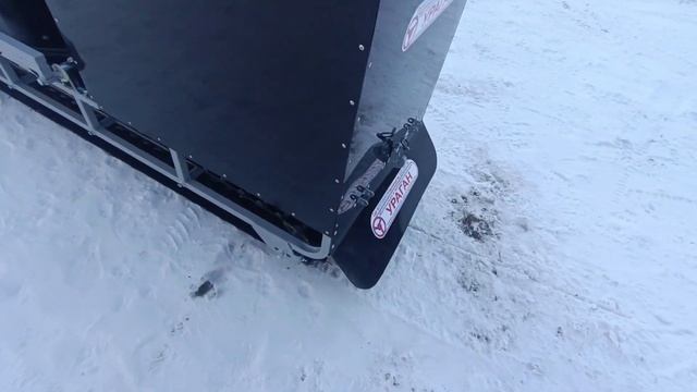 Обзор и преимущества мототолкача Ураган Тайга на гусенице от снегохода. Подъём в гору. Анонс 2 части