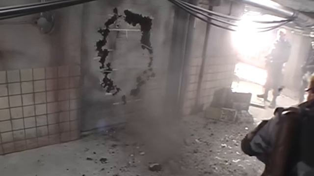 Расстрел стены из минигана