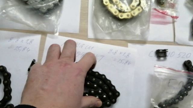 Крепкие бюджетные 520 мото цепи  для мотобуксировщиков, мототолкачей, мотоциклов и снегоходов.