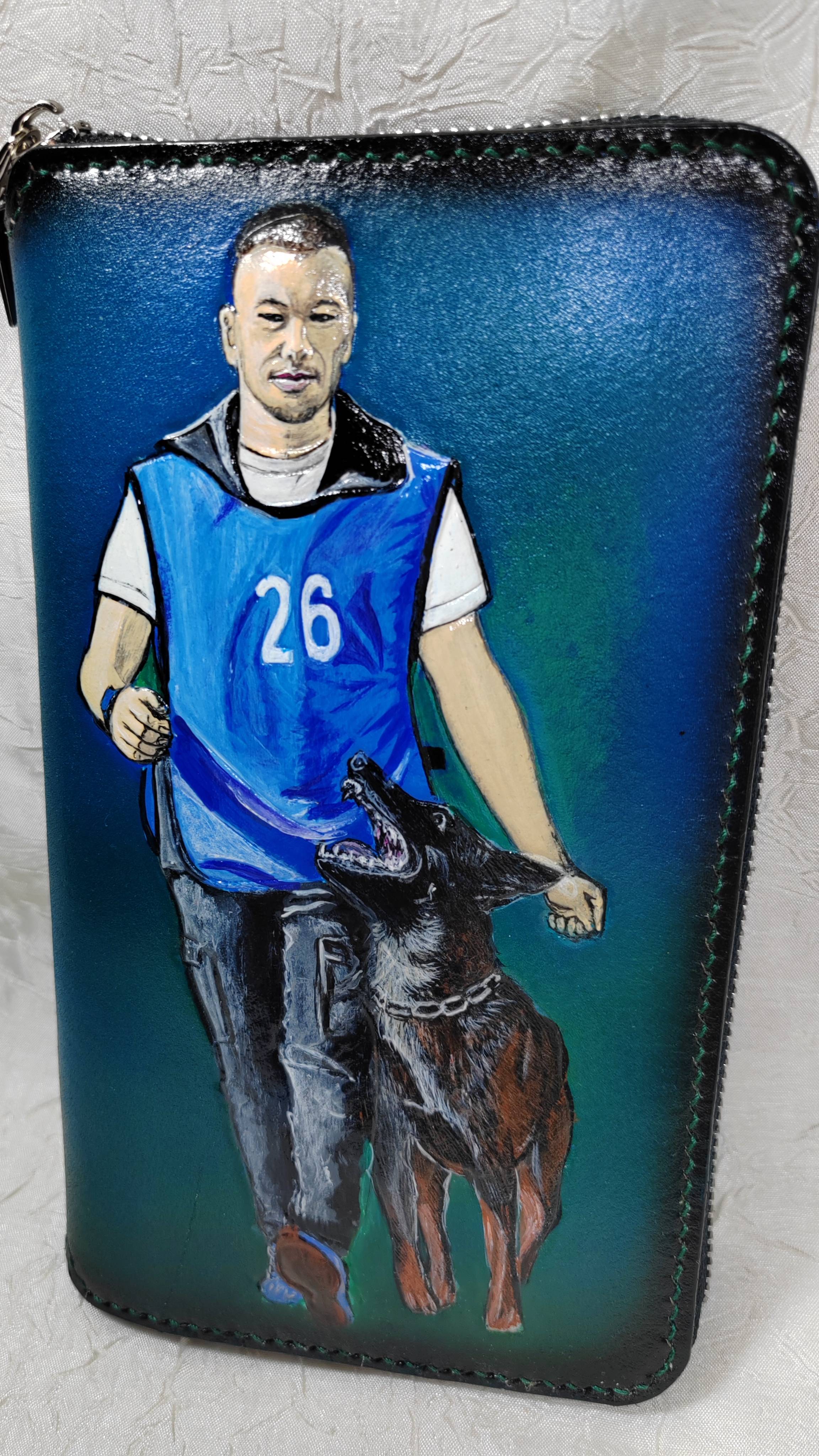 Портмоне мужское. Изделия из кожи. СКСтиль. Видео обзор портмоне: В подарок кинологу!