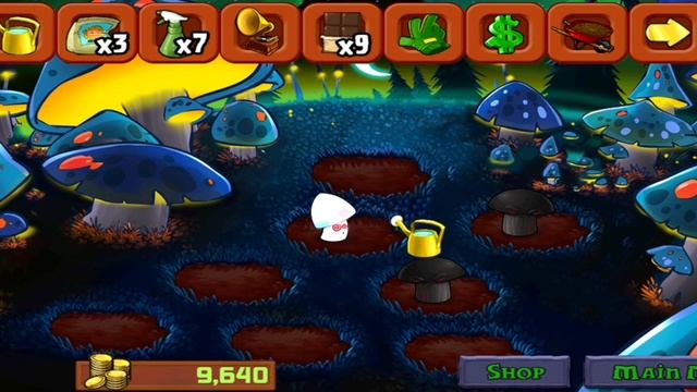 поливаю растения Дейва в " Сад Дзене" в PVZ