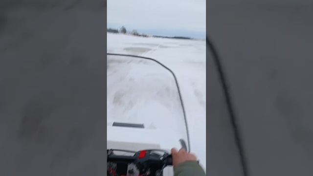 Самодельный снегоход на гусенице 600 мм "захватывает дух", а радости полные штаны! #shoгts