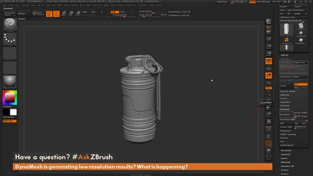#AskZBrush_ “DynaMesh is generating low resolution results What is happening”