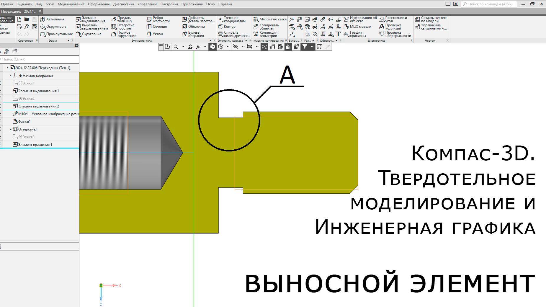 Компас-3D. Выносной элемент