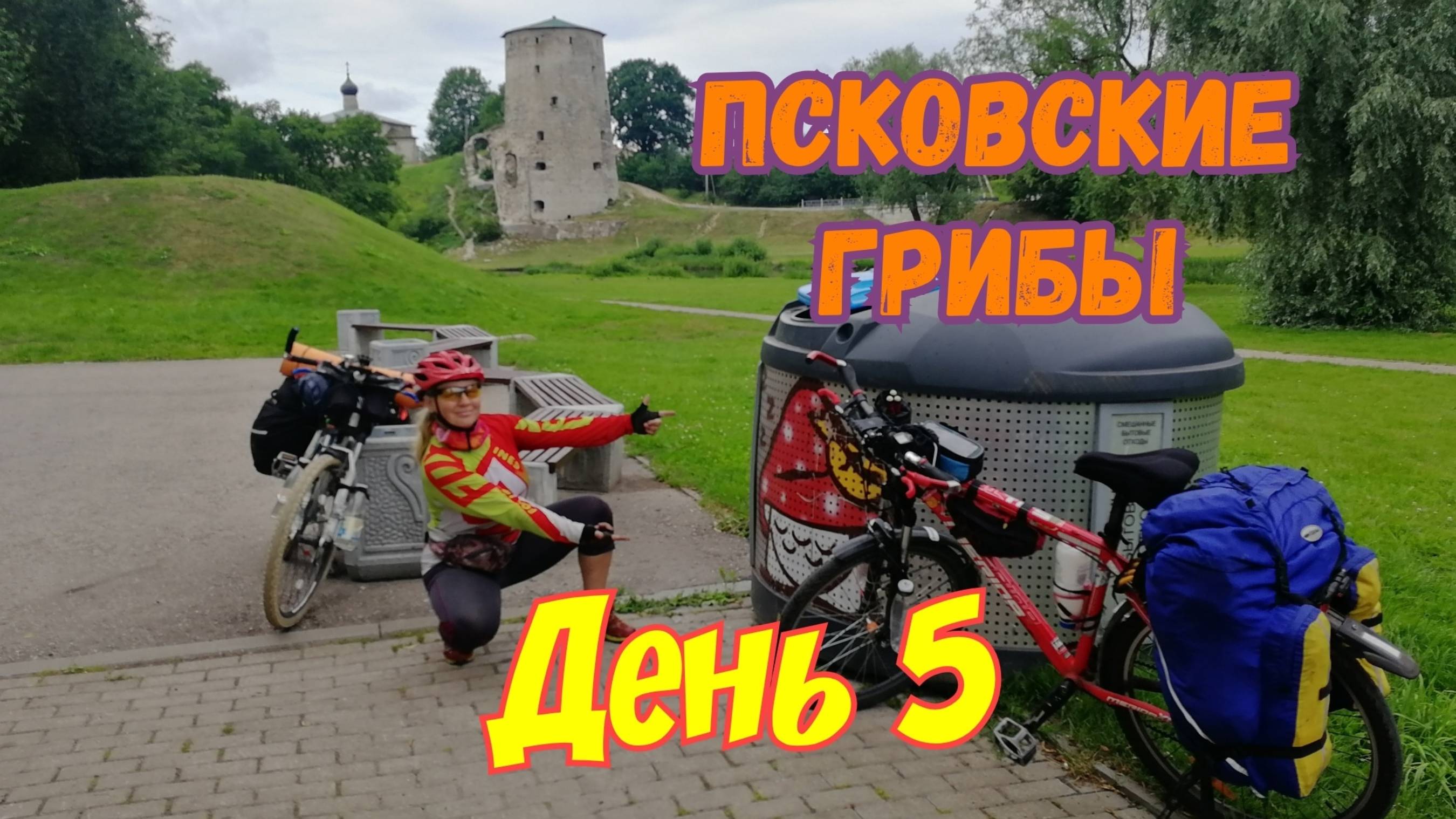 День 5. Катим в Беларусь 🇧🇾 🇷🇺 🚴_♀️. Псковские грибы 🍄