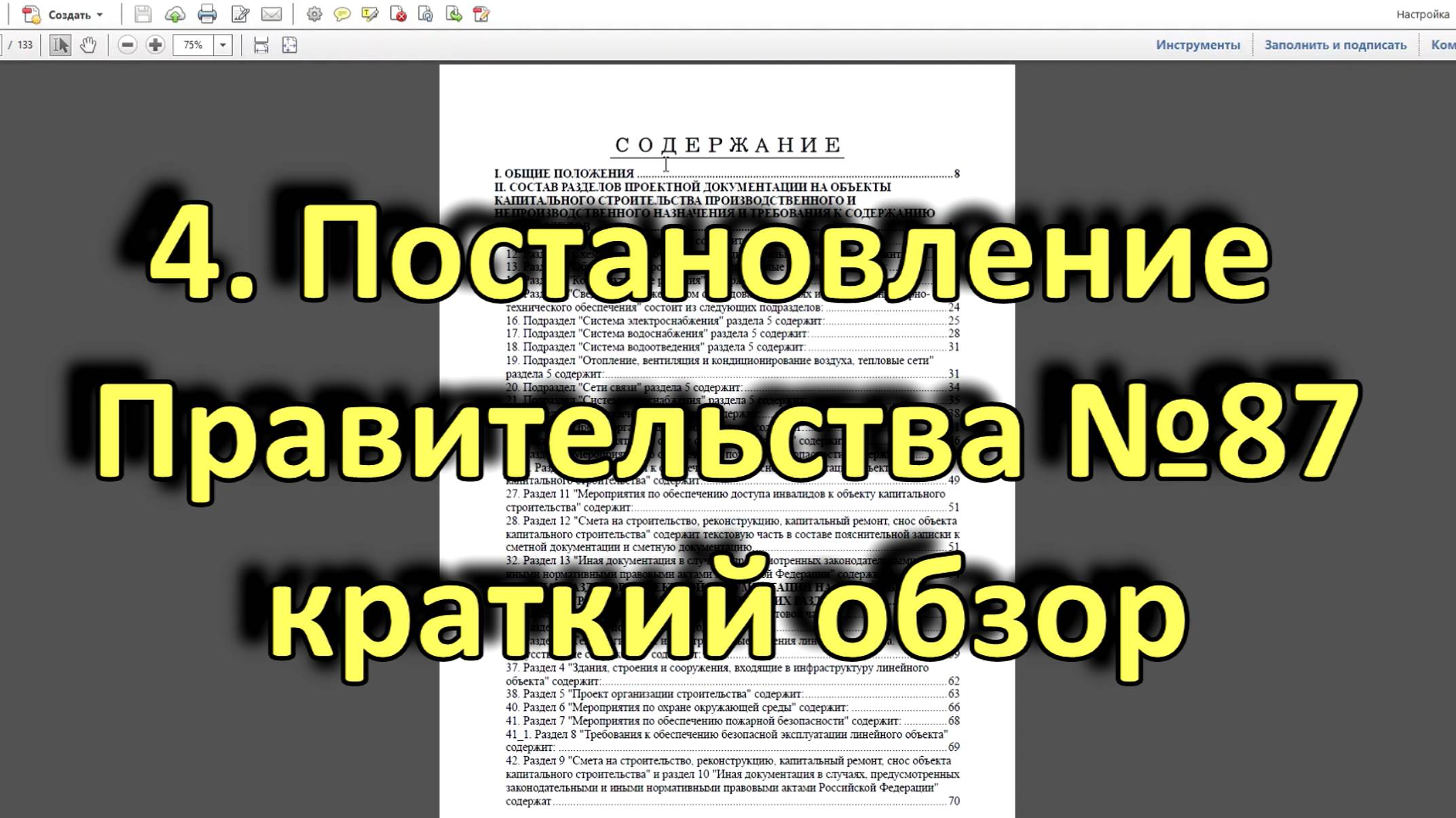 4. Постановление Правительства №87 краткий обзор