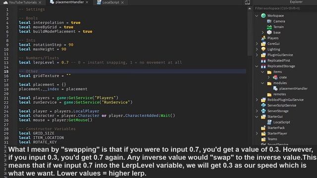 Placement System Tutorial - P3 (Roblox Studio)