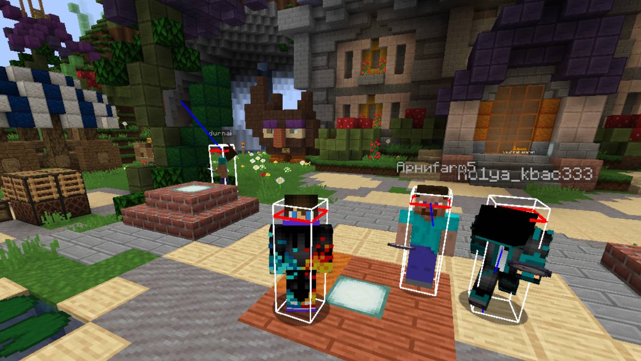 Minecraft дуэли но я играю с хитбоксами!