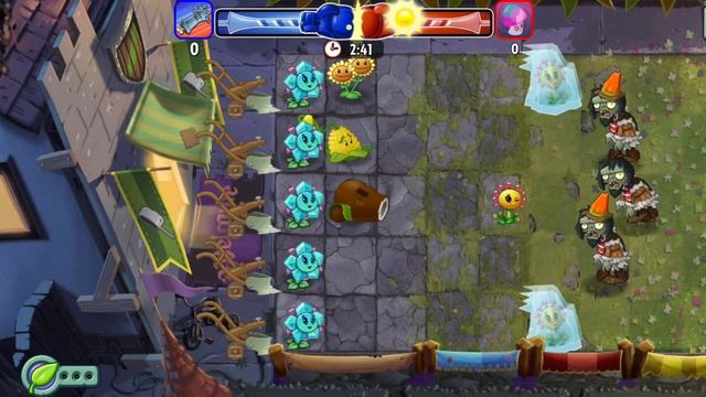 Играем в PVZ 2 с кибером 10 агентом 007 и с Бертой