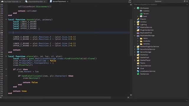Placement System Tutorial - P9 (Roblox Studio)