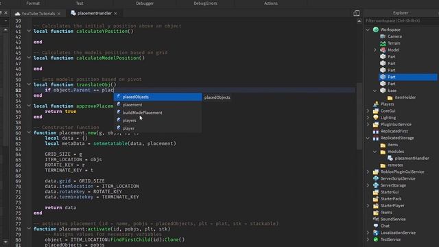 Placement System Tutorial - P2 (Roblox Studio)
