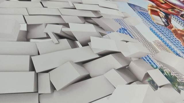 Мистер Америка, Тор и Супер герои на фоне стены_Dt3-47