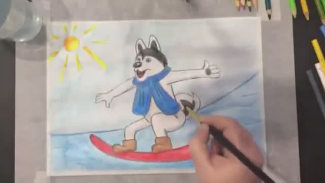 Как нарисовать ЮЛАЙКУ. Урок рисования акварельными карандашами. Рисуем ЮЛАЙКУ к универсиаде 2019