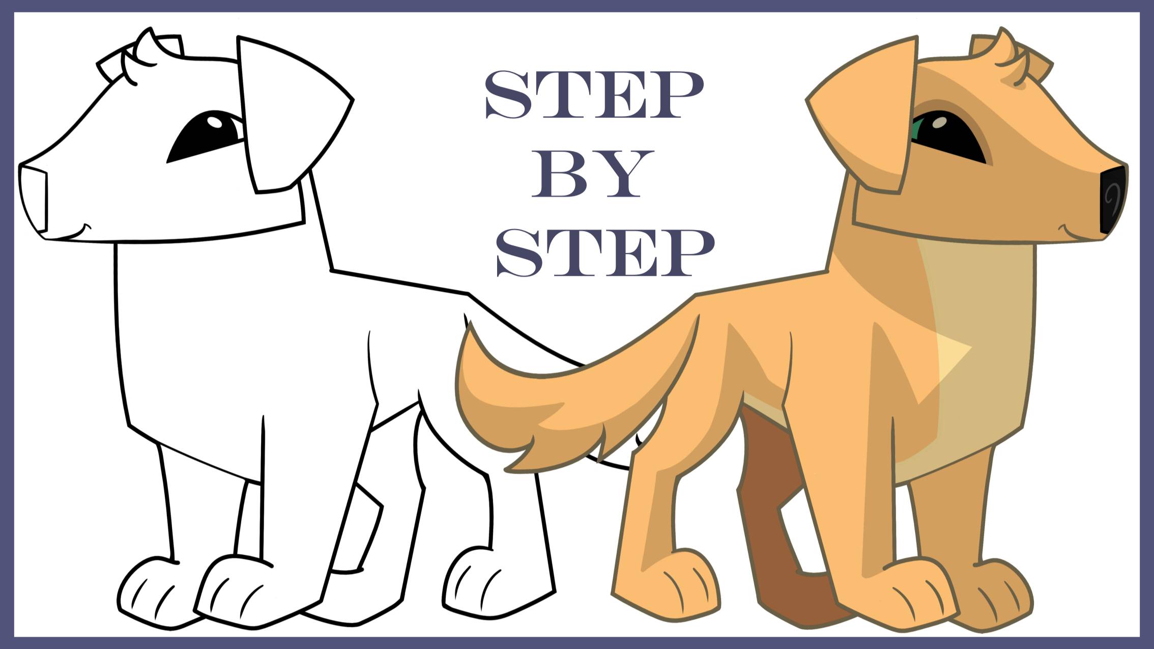 Как нарисовать собаку \\ How to draw a dog // пошаговое рисование \\ step by step // Animal Jam