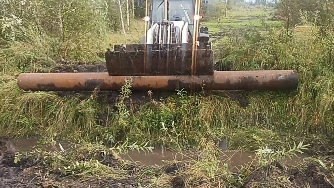 труба на заезд через канаву