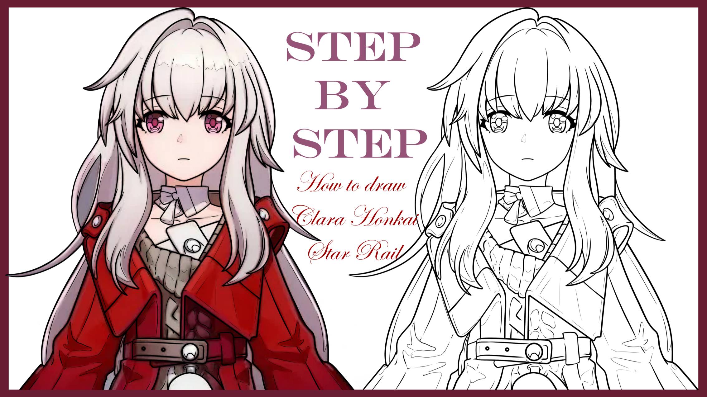 Как нарисовать аниме девушку \\ Как нарисовать Клару из игры Honkai Star Rail