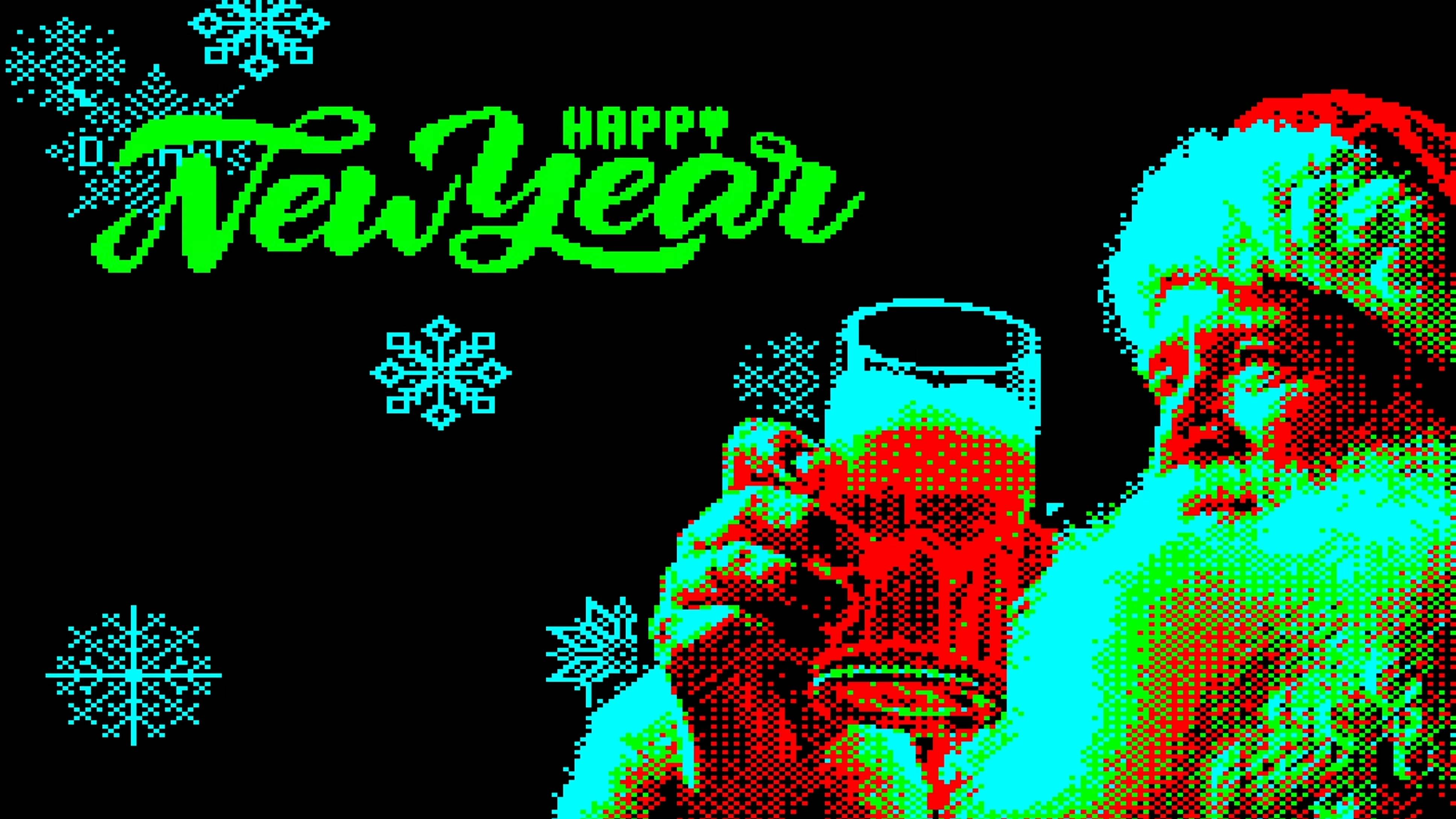 Happy New Year 2025 (БК-0011м+AY⧸YM-demo) by Adam Bazaroff