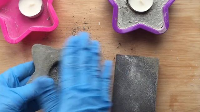 Зимний декор. Подсвечники из цемента. Стильный подарок своими руками