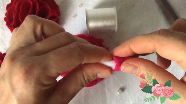 Резинка для волос своими руками. Цветок из фетра быстро и легко!)