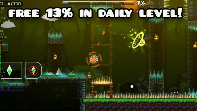 free 13% in daily level