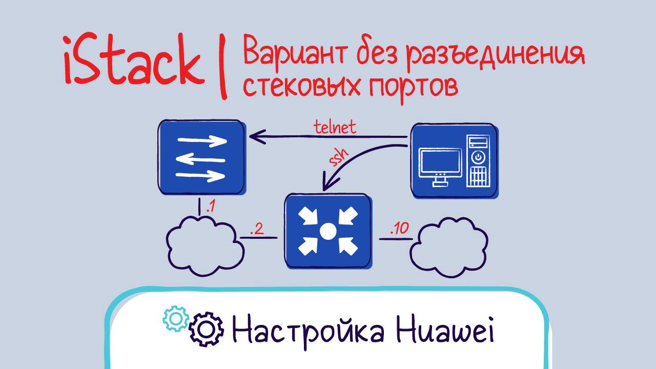 Huawei. Настройка стека вариант 2. iStack. Собираем наживую без перезагрузки.