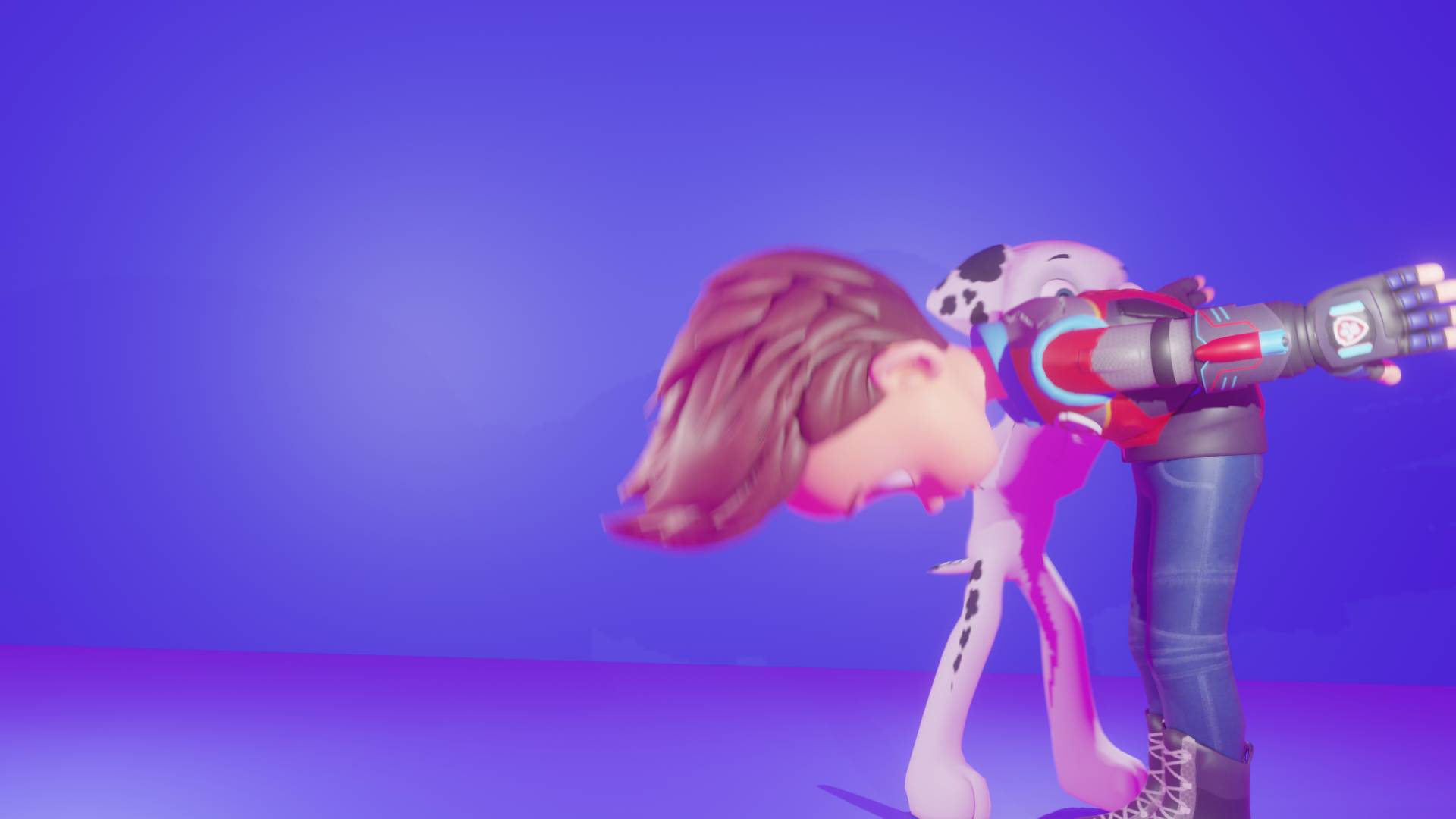 Фан-анимация.  Отработка приемов самообороны МВД  Маршалом