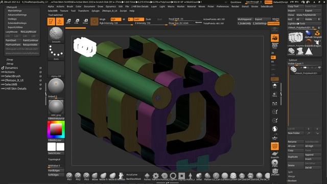 ZRetopoIt 3.5 по русски. Автоматическая ретопология в ZBrush. (720p)