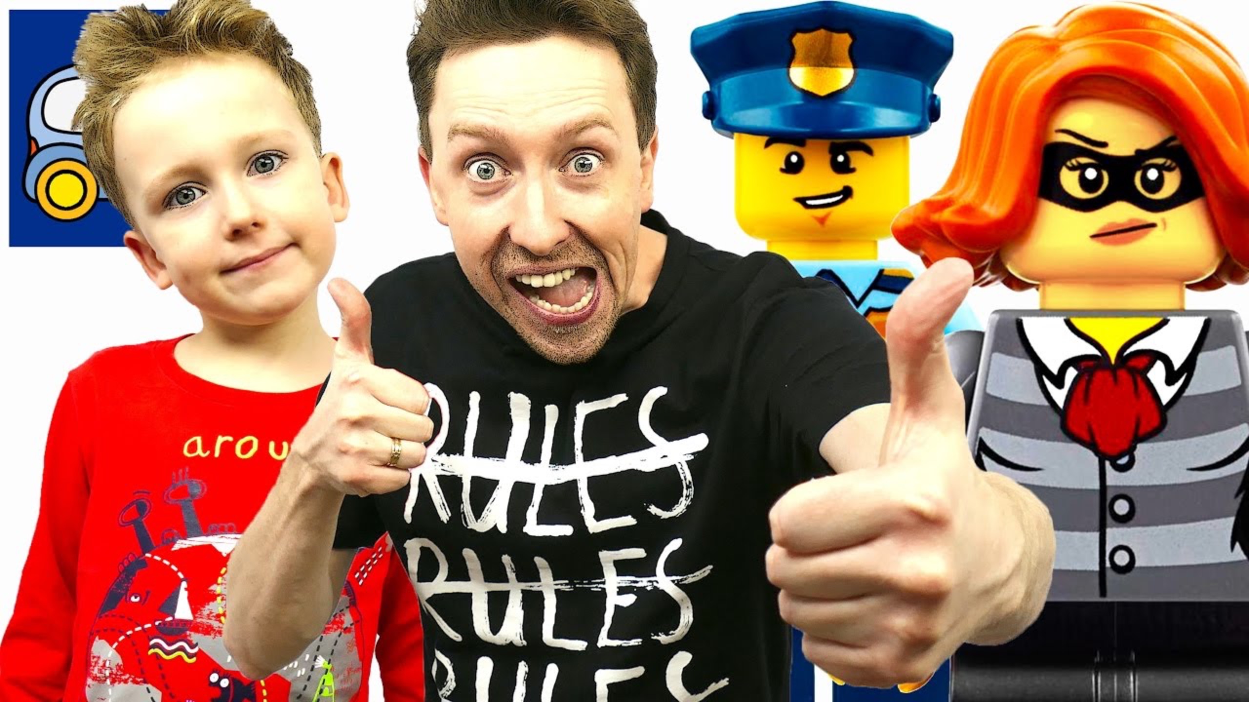 Илья и папа снова собирают Лего Сити Полиция и поют Песни