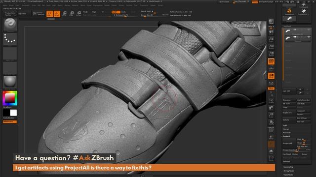 #AskZBrush_ “I get artifacts using ProjectAll is there a way to fix this”