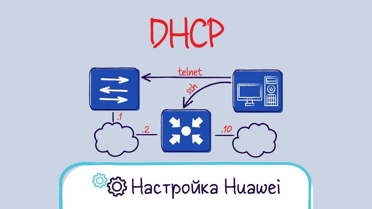 Huawei. Настройка протокола DHCP.