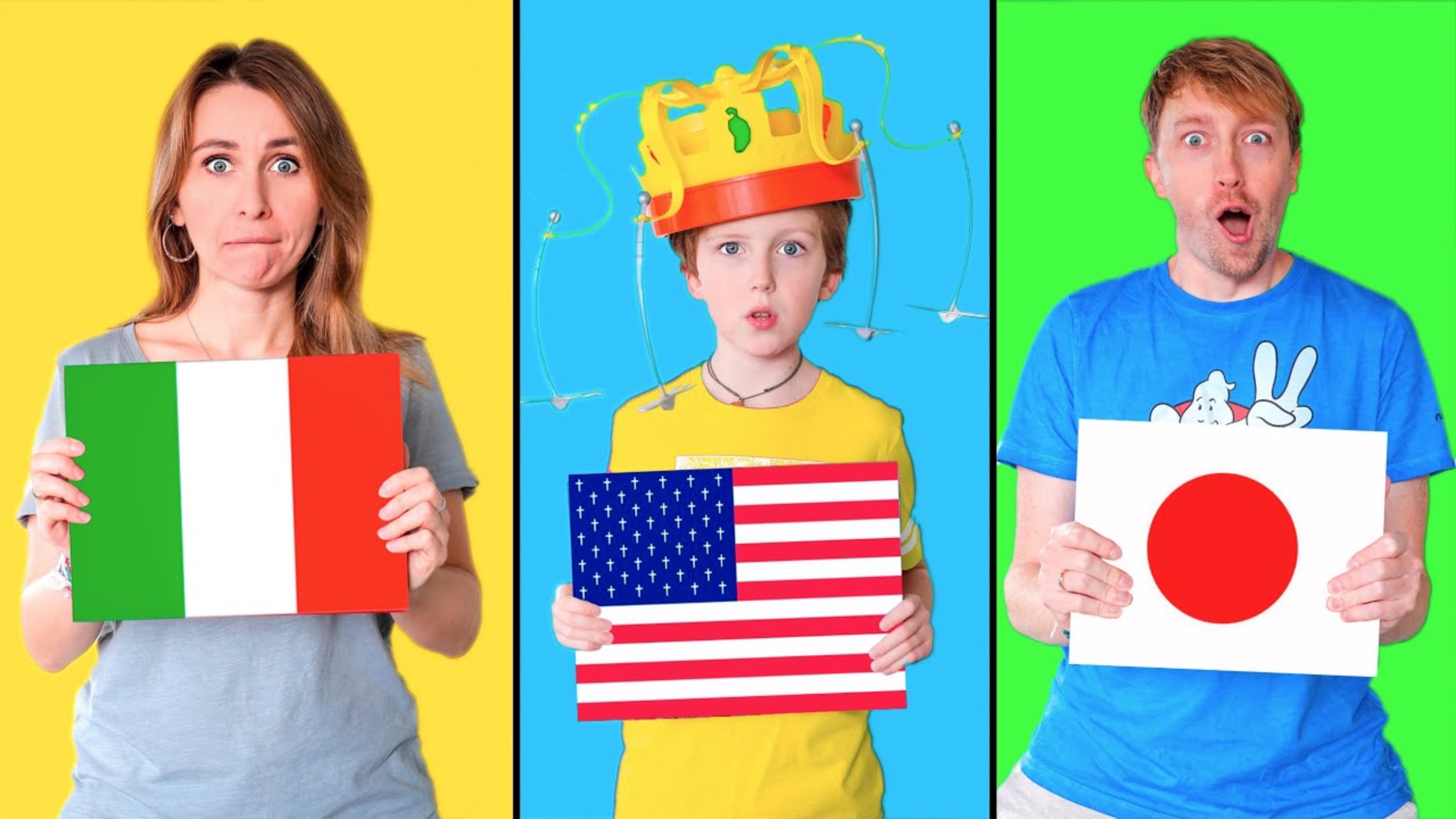 ЕДА всего МИРА ЧЕЛЛЕНДЖ ! У кого ВКУСНЕЕ ？ Илья и Картонка